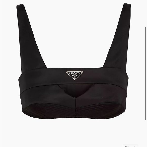 Prada | Tops | Prada Renylon Black Bra Top | Poshmark